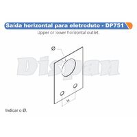 SAIDA HORIZONTAL P/ ELETRODUTO 2.1/2 P/ ELETROCALHA 99MM ALTURA: 130 DP751 DISPAN - WK Elétrica